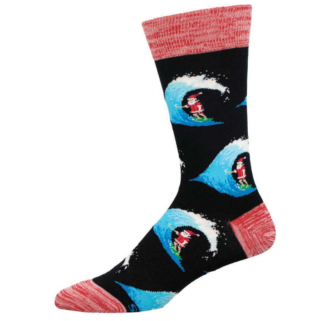 Catch Holiday Waves with Short Board Santa Socks: For Festive Fun ...