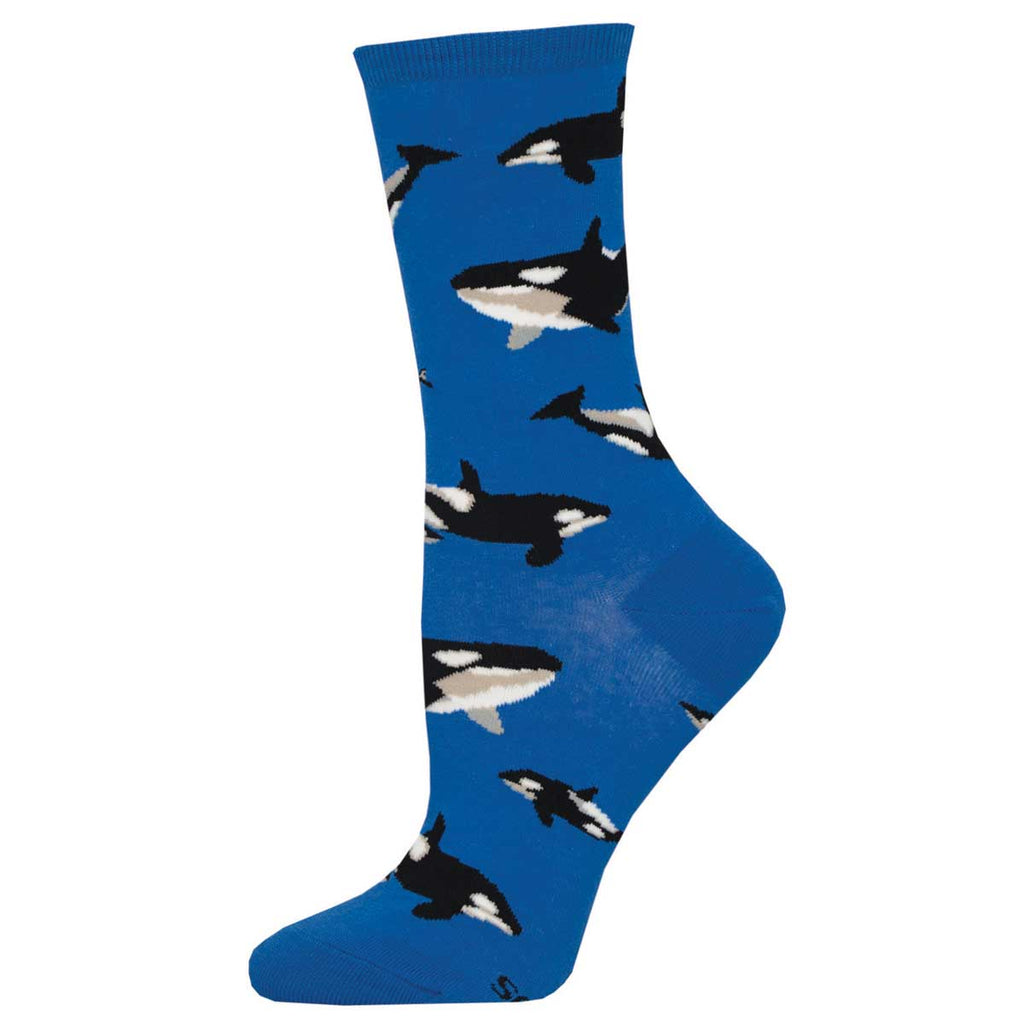 Women's Colorful Killer Whale Socks | Cotton Socks by Socksmith Design ...