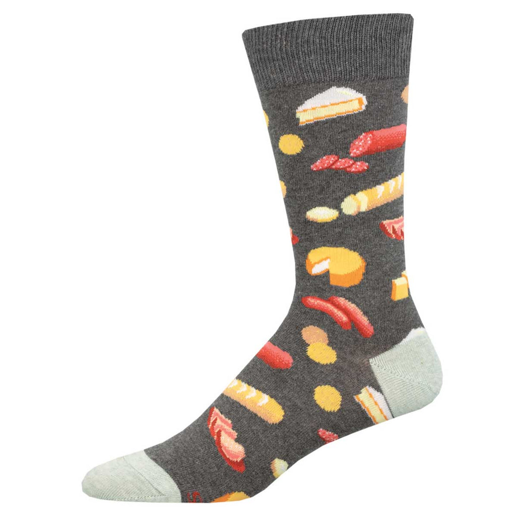 Fun Dress Socks for Men | Charcuterie Board Print by Socksmith ...