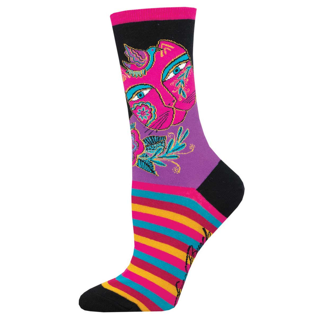 Laurel Burch - Elena Cat - Cotton Crew – Socksmith Canada Retail